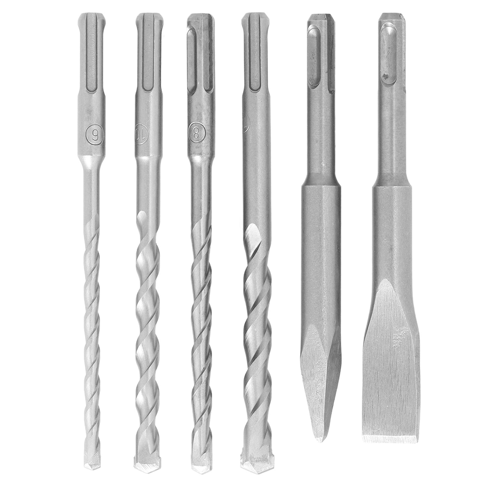 6Pcs Dril Bit Set with Point Chisel Flat Chisel High Hardness Rapid ...
