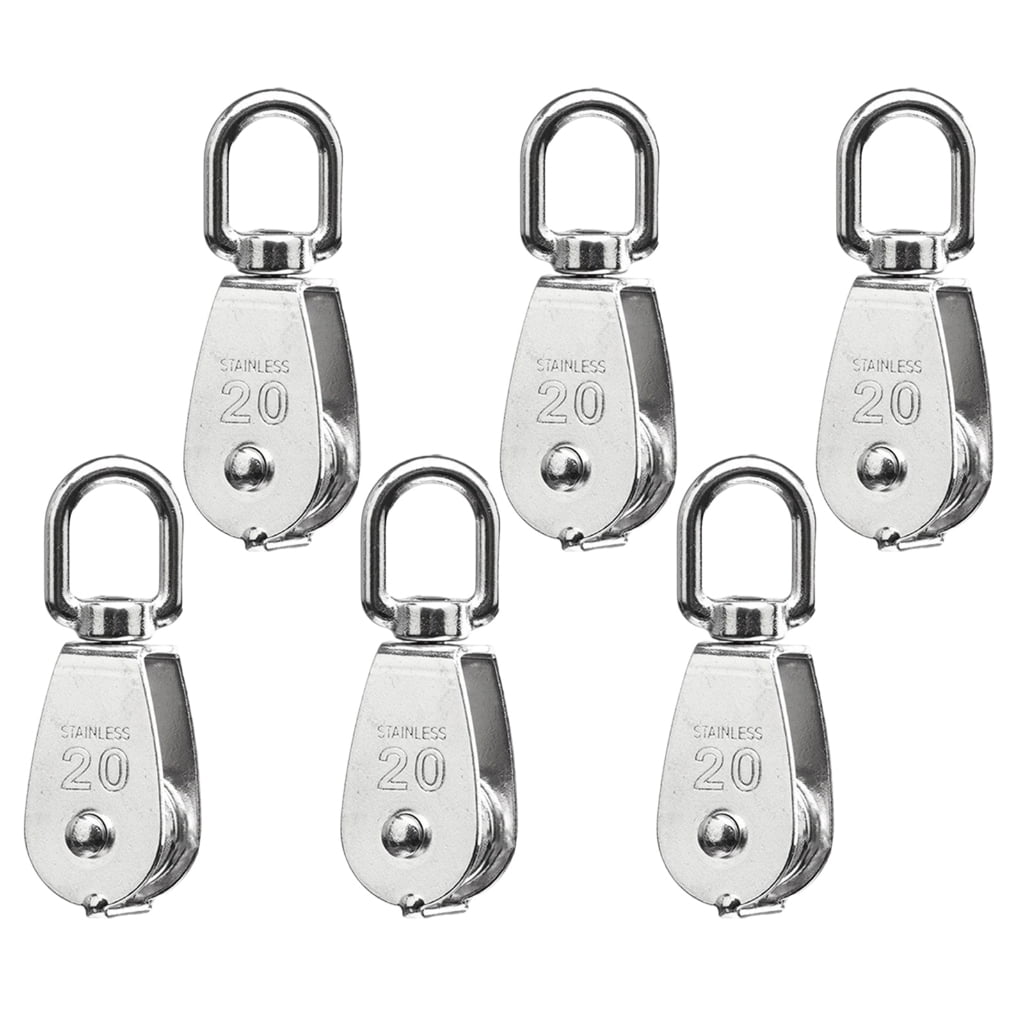6Pcs Durability 304 Stainless Steel Lifting Pulleys With Most Load ...