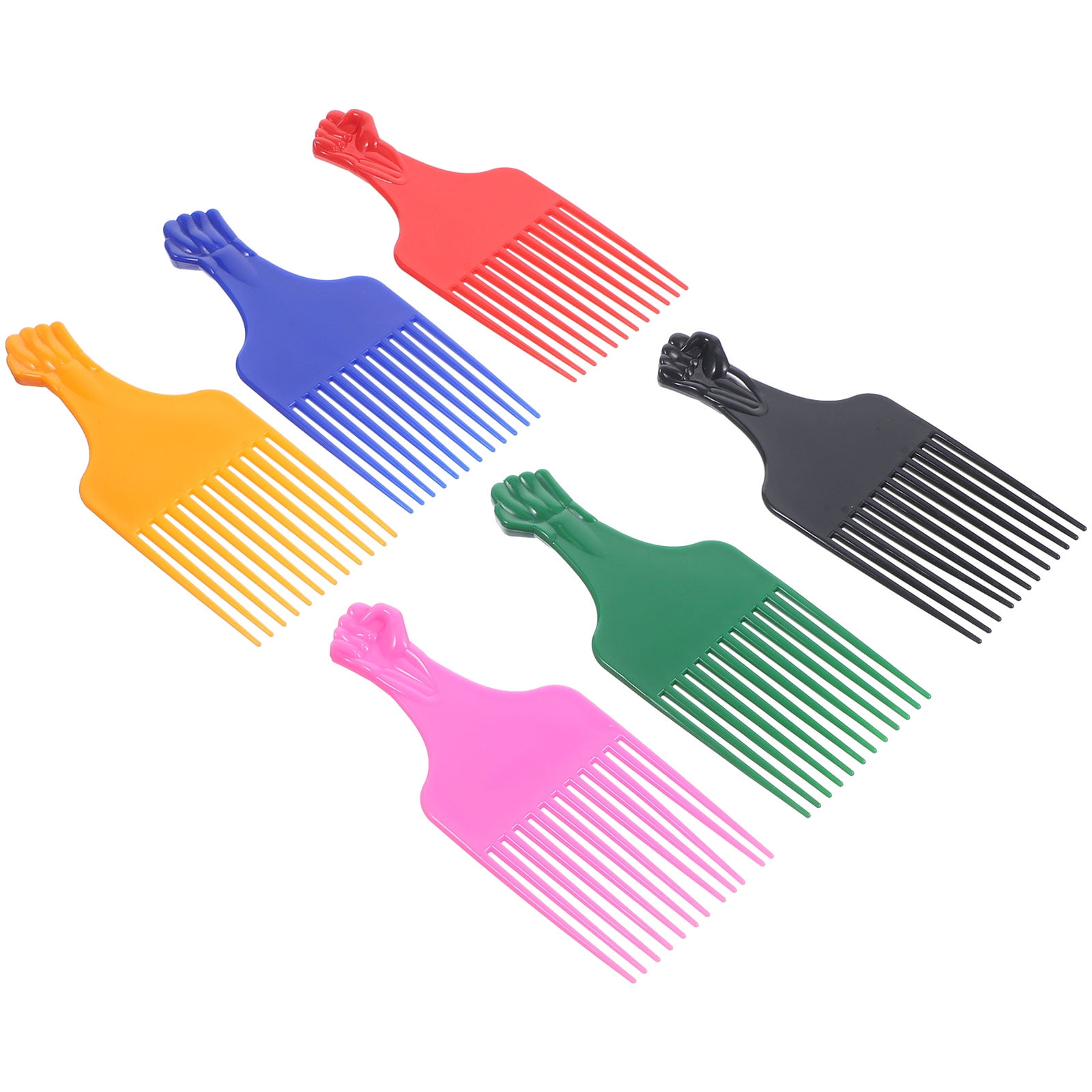 6Pcs Durable Plastic Combs Hair Lift Combs Beard Pick Combs for Women ...