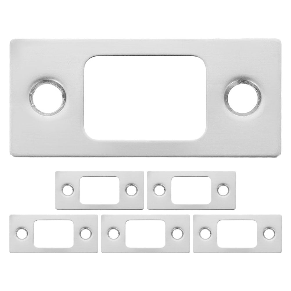 6Pcs Durable Steel Deadbolt Strike Plate for Door Lock Reinforcement ...