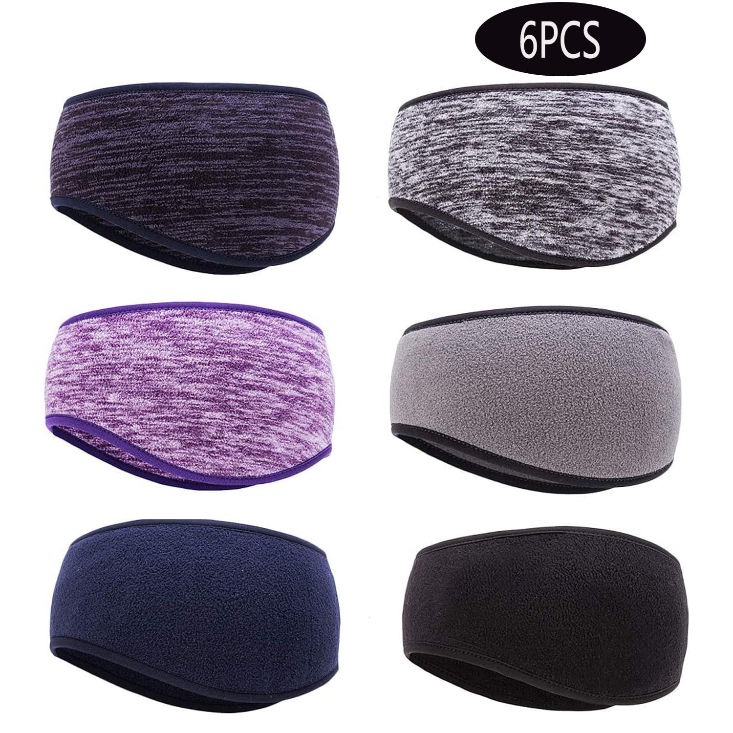 6Pcs Cold Weather Ear Warmer Headband: Thermal Cashmere Warm Earmuffs ...