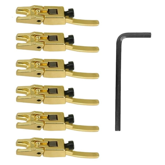 6Pcs Electric Guitar Tremolo Bridge Saddles Metal Guitar Locked String ...