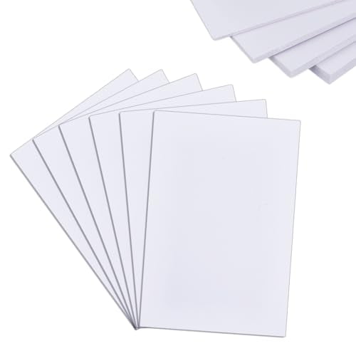 6Pcs Expanded PVC Plastic Sheets, 3mm 5mm 7mm 9mm Thick White PVC Foam ...