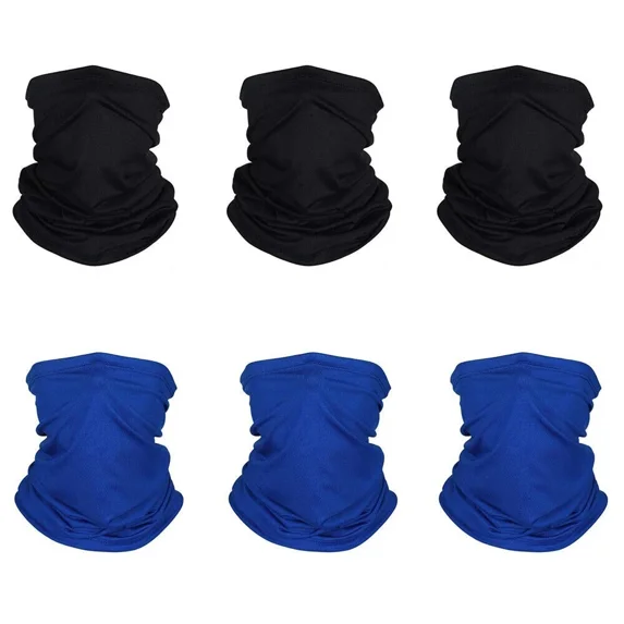 6Pcs Face Mask Neck Gaiter Headband Bandana Seamless Scarf Sun Uv ...