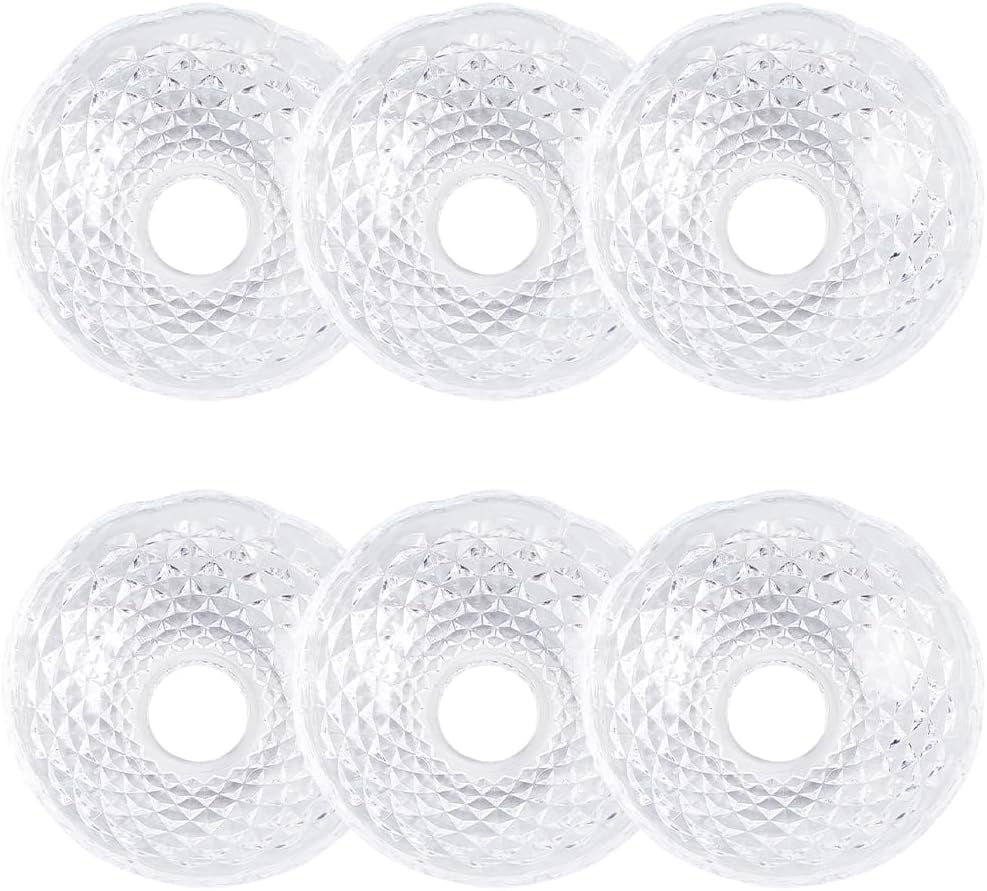 6Pcs Faceted Chandelier Bobeches Candle Holder Bobeche 4 Side Holes 4 ...