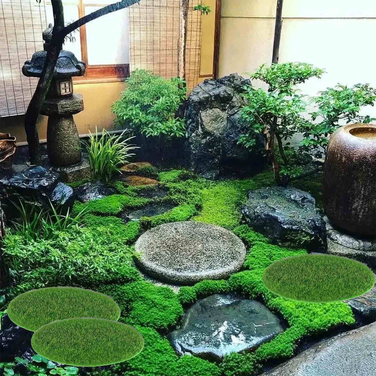6Pcs Fake Green Moss, Artificial Moss Pads, Moss Decor, Fake Grass ...