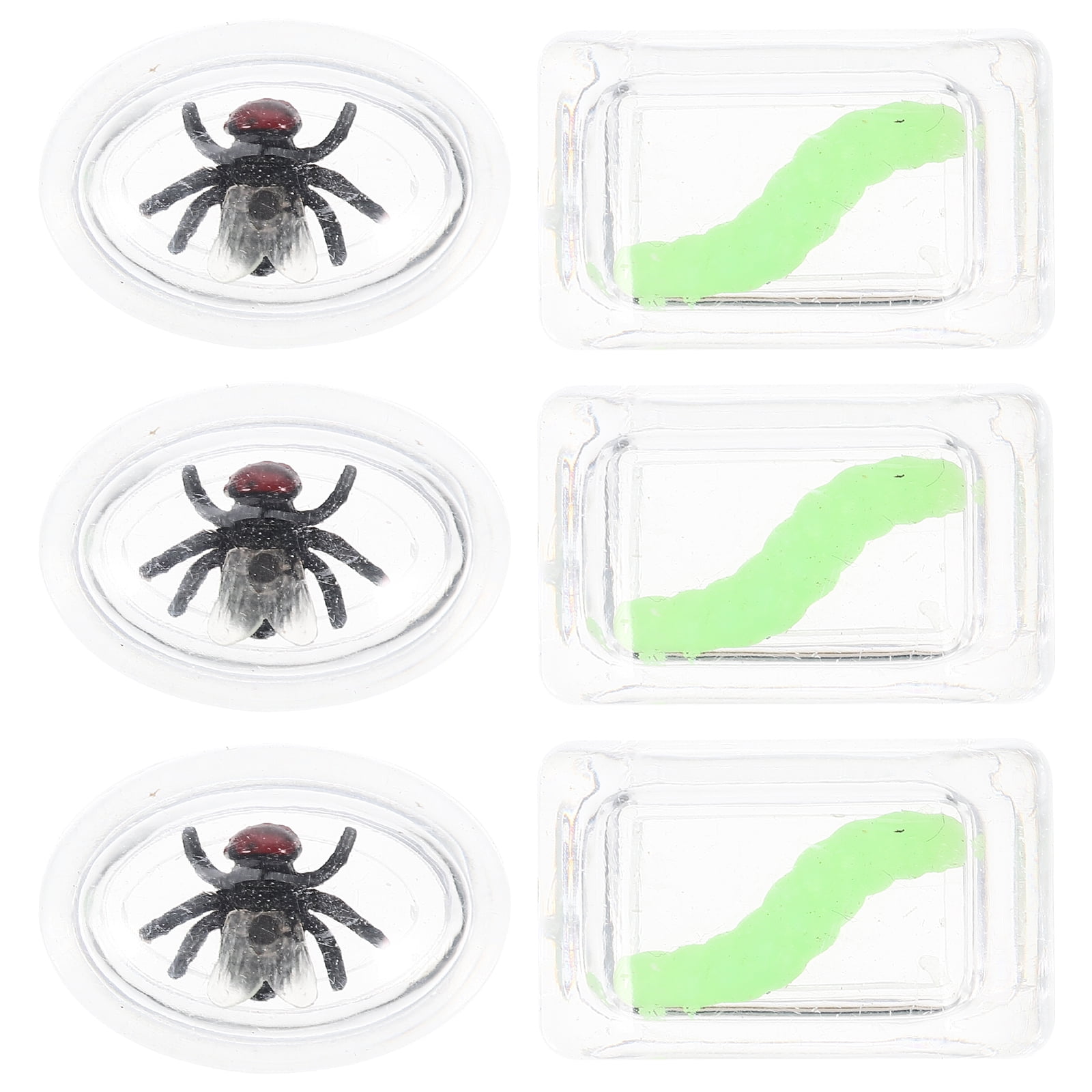 6Pcs Fake Ice with Insect Prank Insect Ice Cube Toys Simulated Ice Cube ...