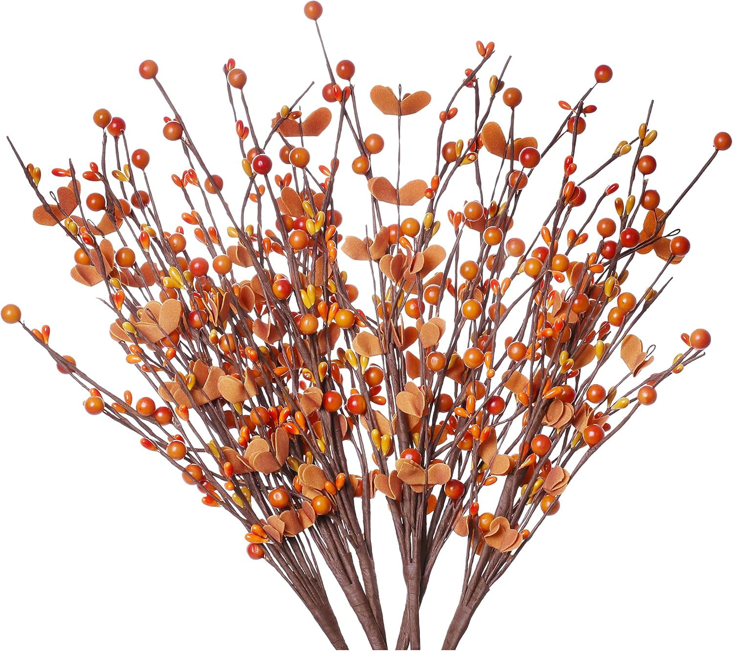 6Pcs Fall Stems,17inch/43cm Tall Artificial Fall Berry Picks Autumn ...