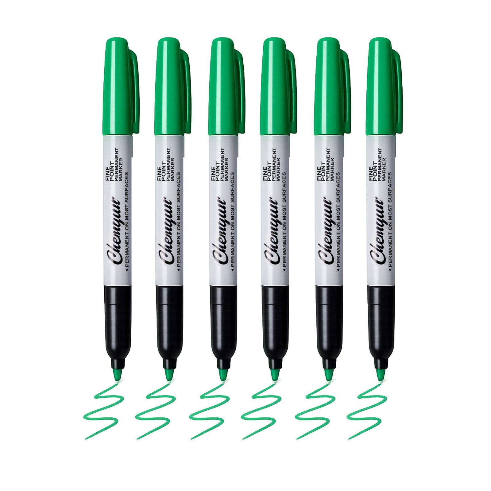 6Pcs Fine Point Permanent Marker Waterproof Colored Marker Pens Quick ...