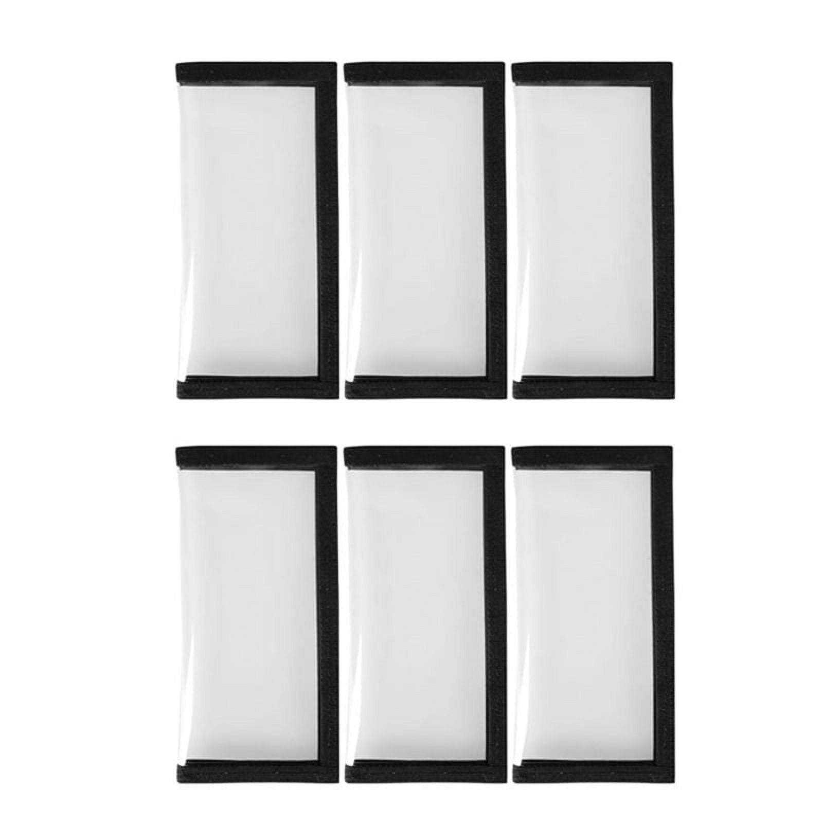 6Pcs Fishing Lure Wraps, Clear PVC, Black, 3.9x8 Inch, Hook and Loop ...