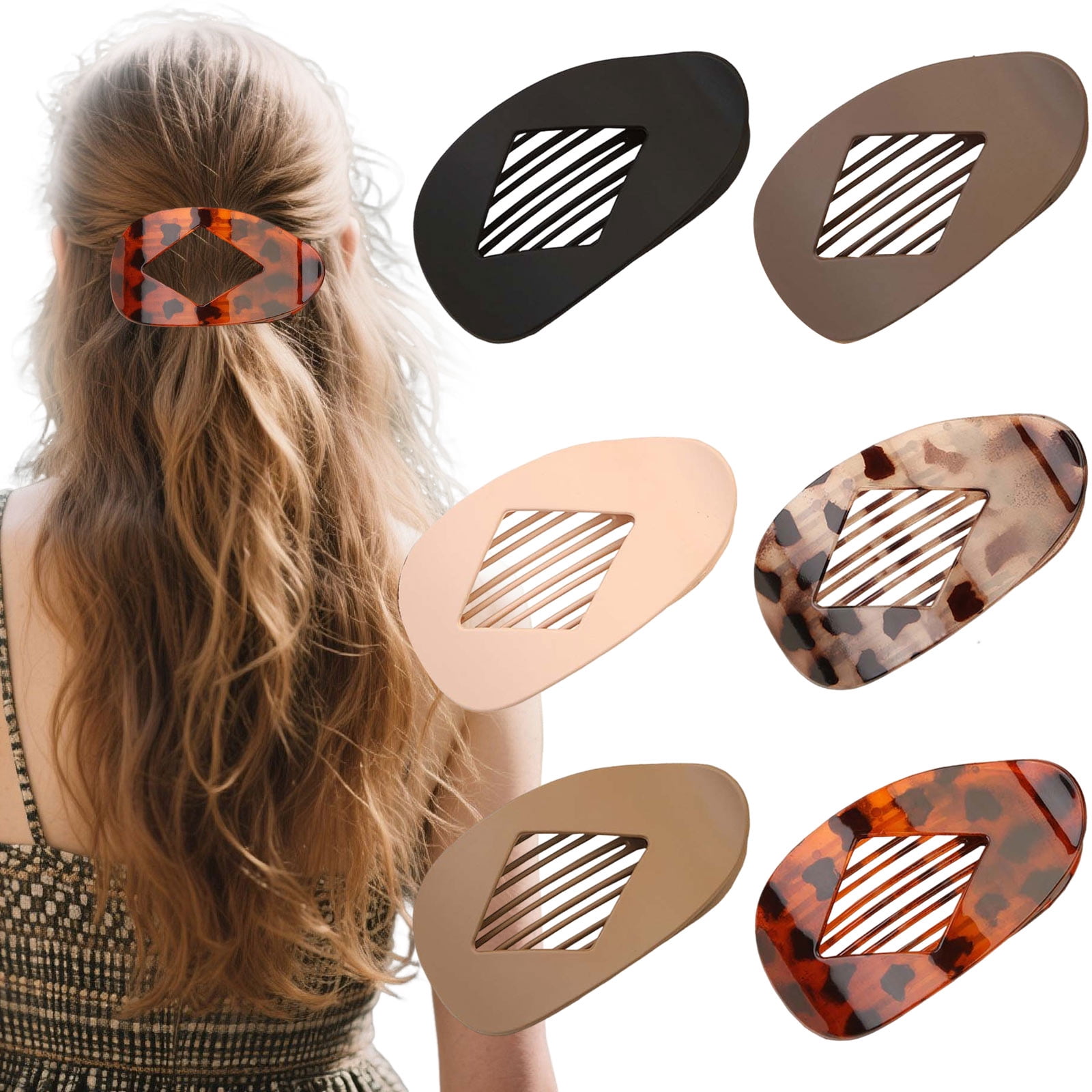 6Pcs Flat Hair Clips for Women, Simple Elegant French Hair Clip for ...