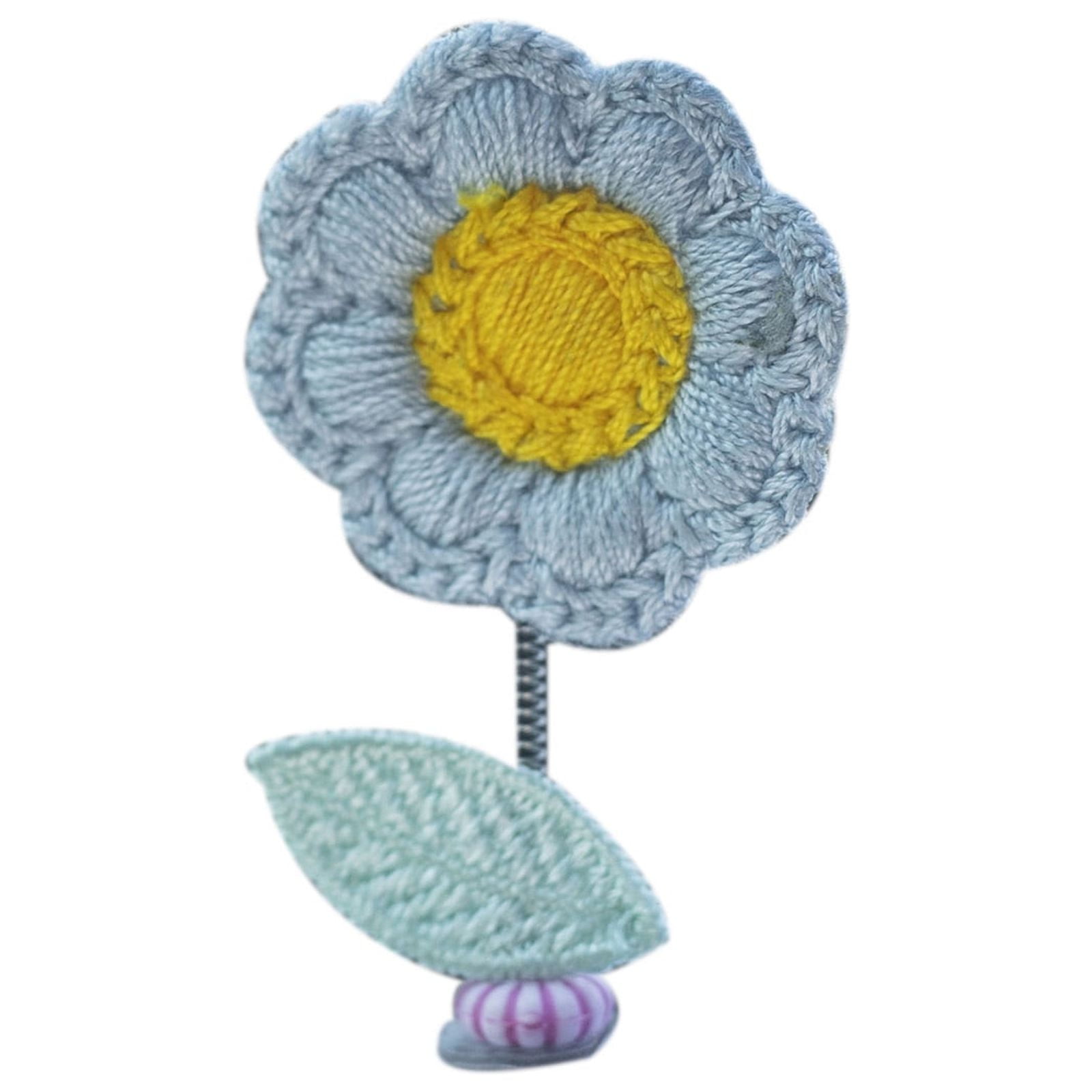 6Pcs Flower Car Accessories Dashboard Decorations Crochet Shaking ...