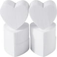 6Pcs Foam Discs Cake Heart Shape Model 4 Inch White Lightweight Polystyrene Styro-Foams Embryo ...