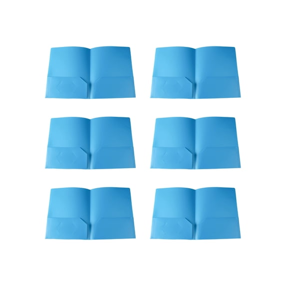 6Pcs Folders with 2 Pockets Letter Size File Folders Double Pocket ...