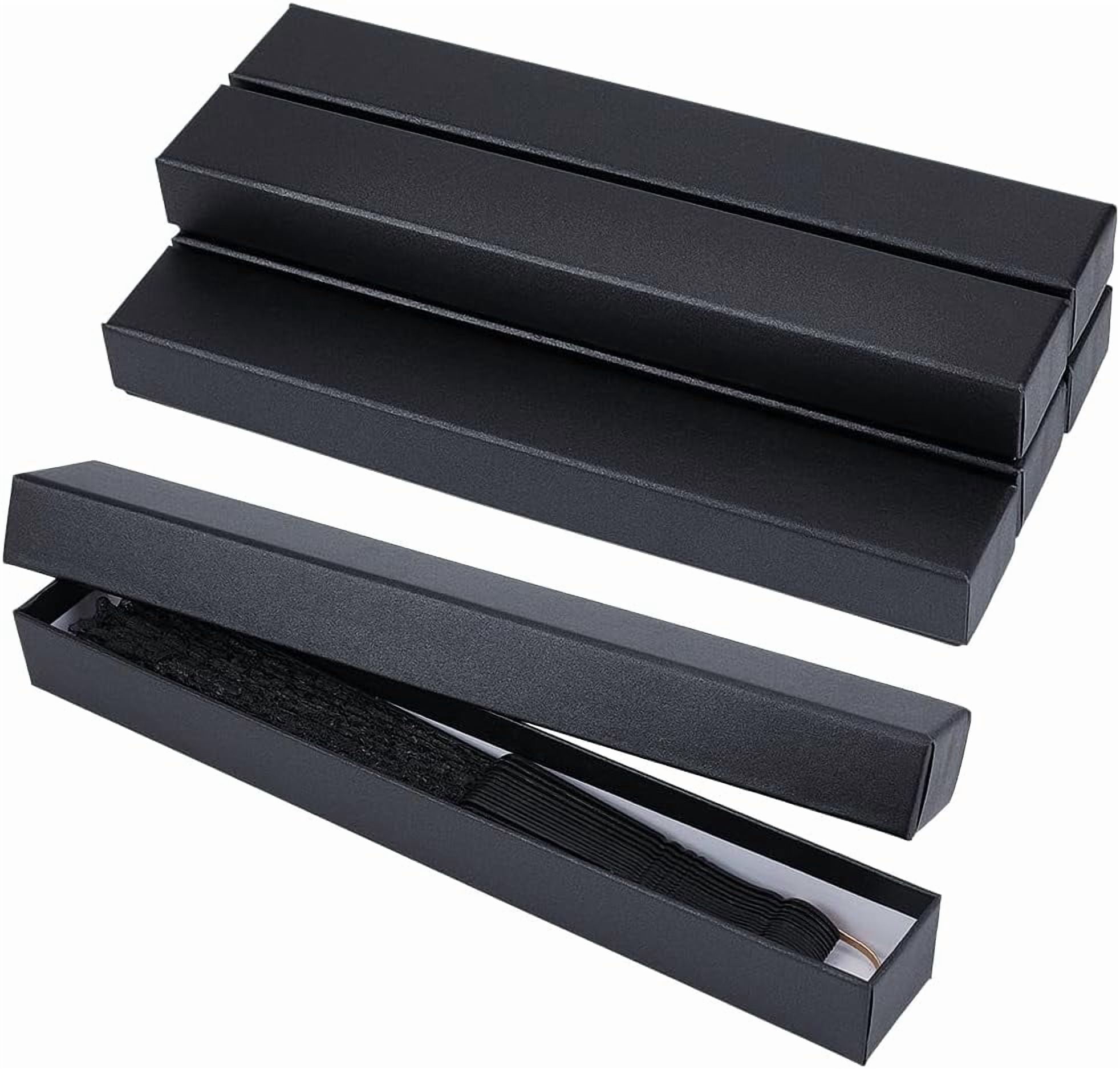 6Pcs Folding Fans Gift Box Black Fans Storage Boxes Portable Elegant ...