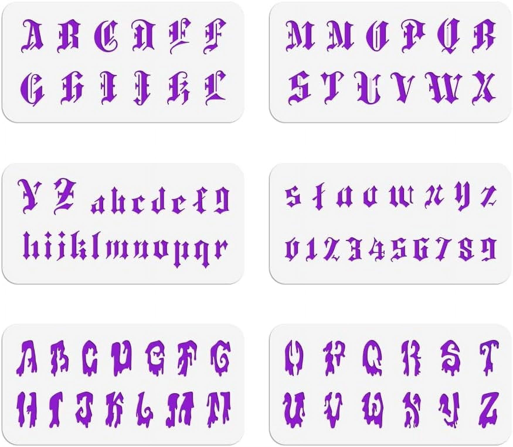 6Pcs Fonts Painting Stencil 6x11.8 Inch Reusable DIY Art and Craft ...