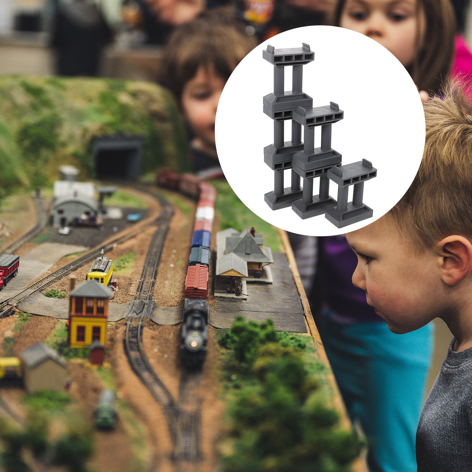 6Pcs Funny Bridge Support Decorative Bridge Pier Model Playing Train ...