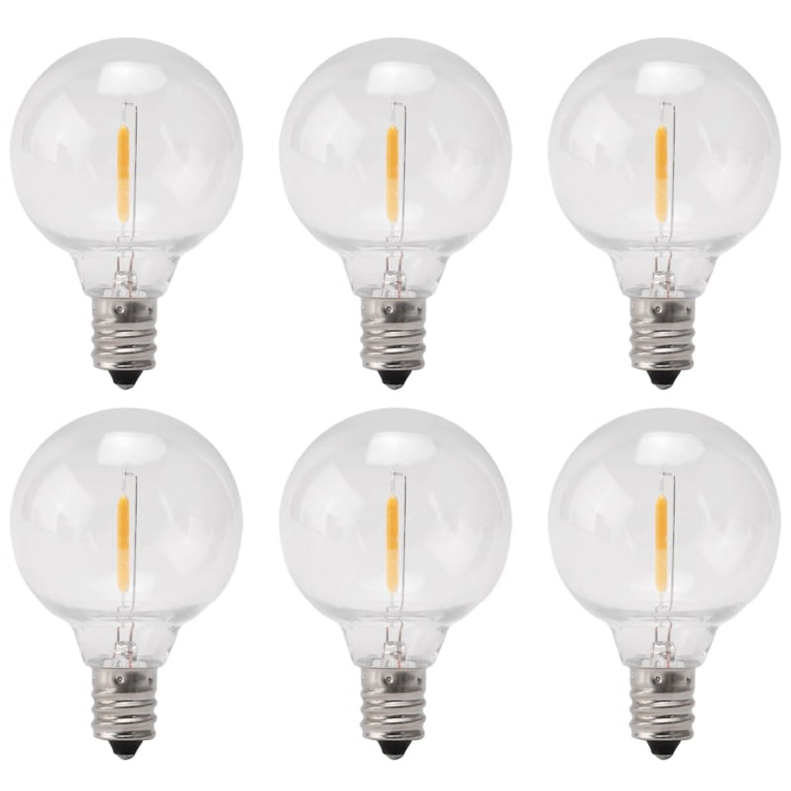 6Pcs G40 Led Replacement Light Bulbs, E12 Screw Base Shatterproof LED ...