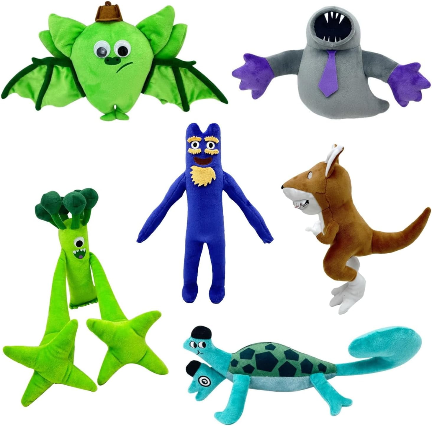 6Pcs Garten of Ban Ban Plush, Cartoon Flumbo, Kittysaurus, Nighty Boo ...