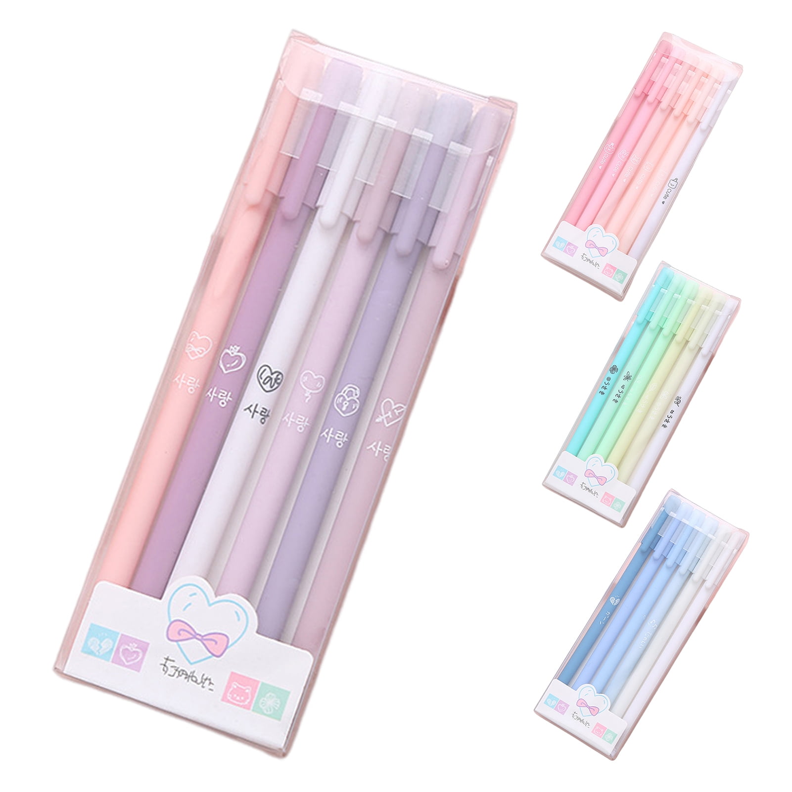 6Pcs Gel Pens Comfortable Grip Smooth Ink Output Writing Fluently Matte ...