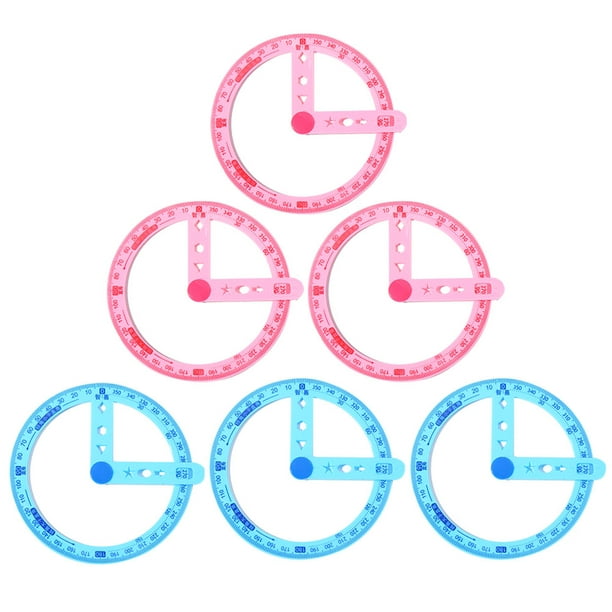 6Pcs Geometry Protractor 360 Degree Protractor Practical Protractor ...