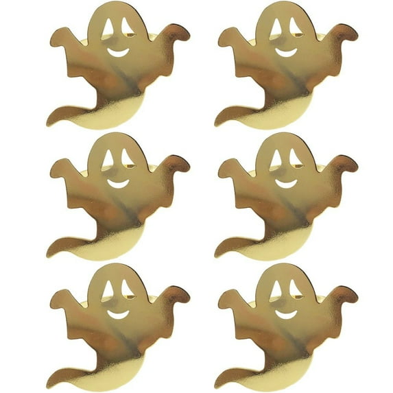 6Pcs Ghost Napkin Rings Halloween Ghost Napkin Buckle Serviette Ring ...