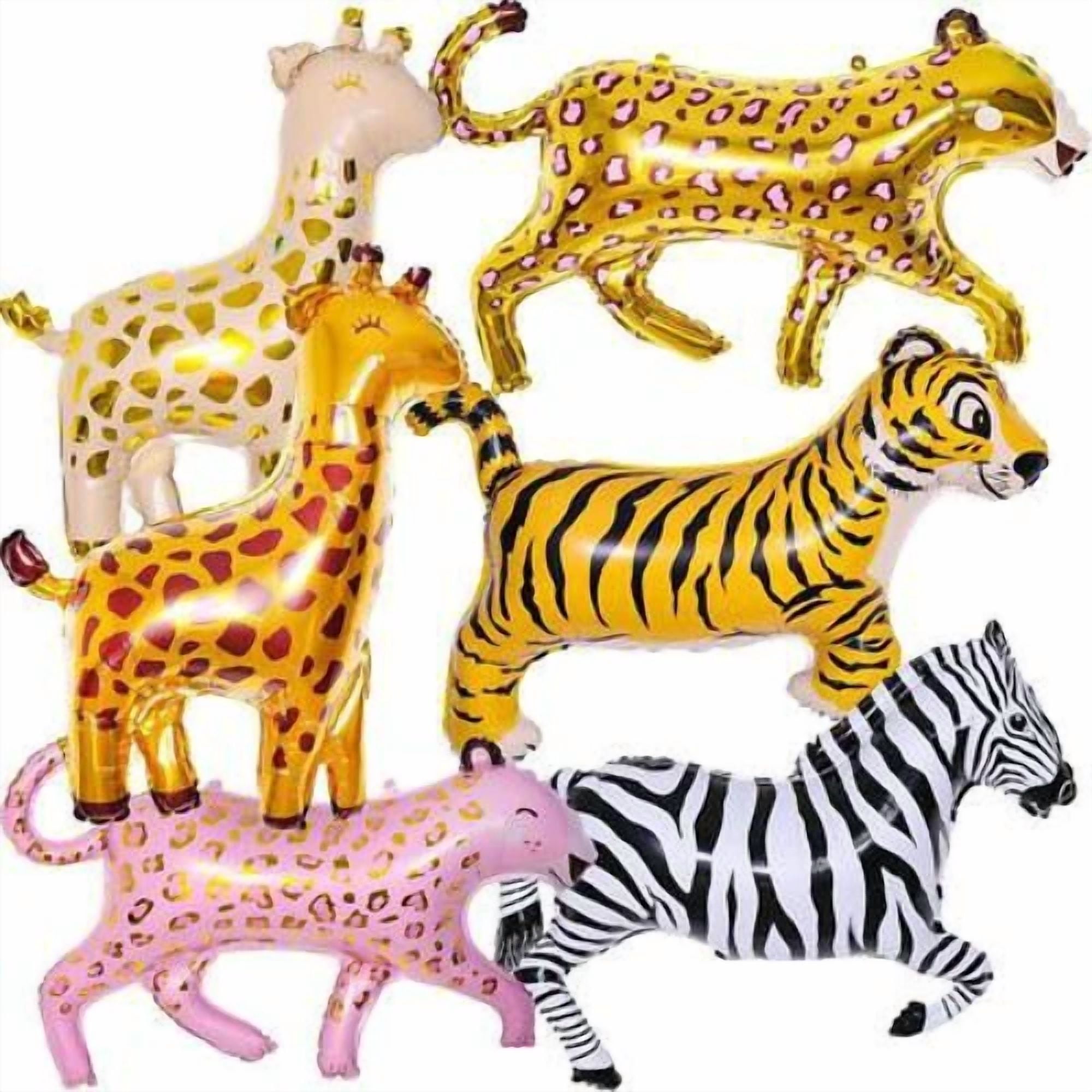 6Pcs Giant Wild Animal Balloons - Jungle Safari Party Decorations, Baby ...