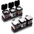 6Pcs Glass Condiment Container Spice Jar with Lids and Spoons, FHDUSRYO ...