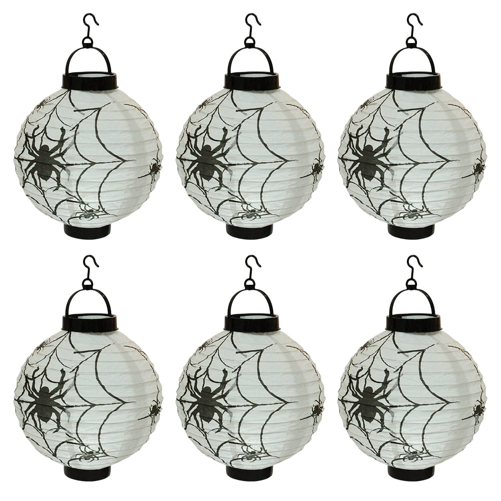 6Pcs Halloween Paper Lantern Pumpkin Lantern Glowing Lantern Horror ...
