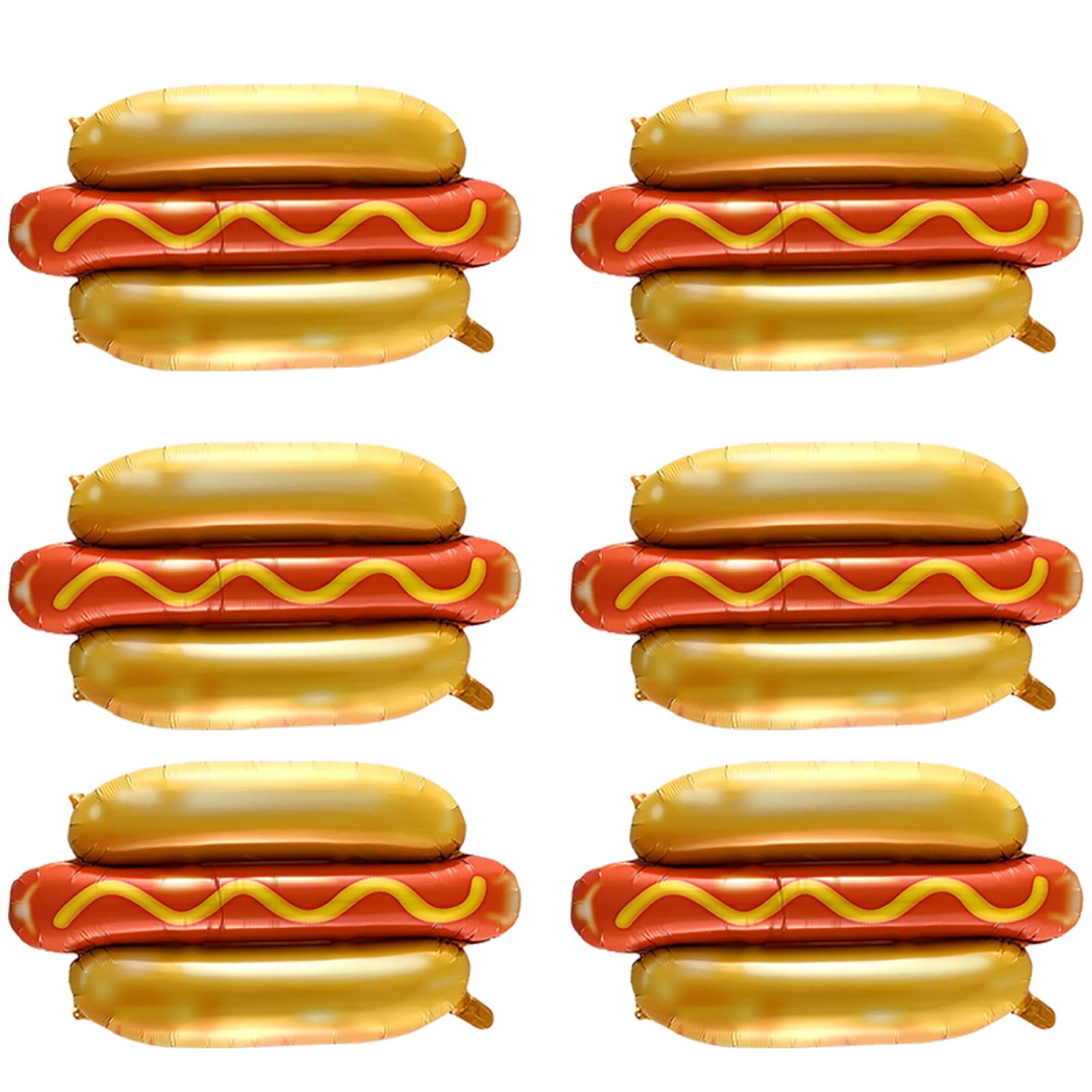 6Pcs Hamburger Balloons Aluminum MSF2 Mylar Helium Foil Funny Burger ...