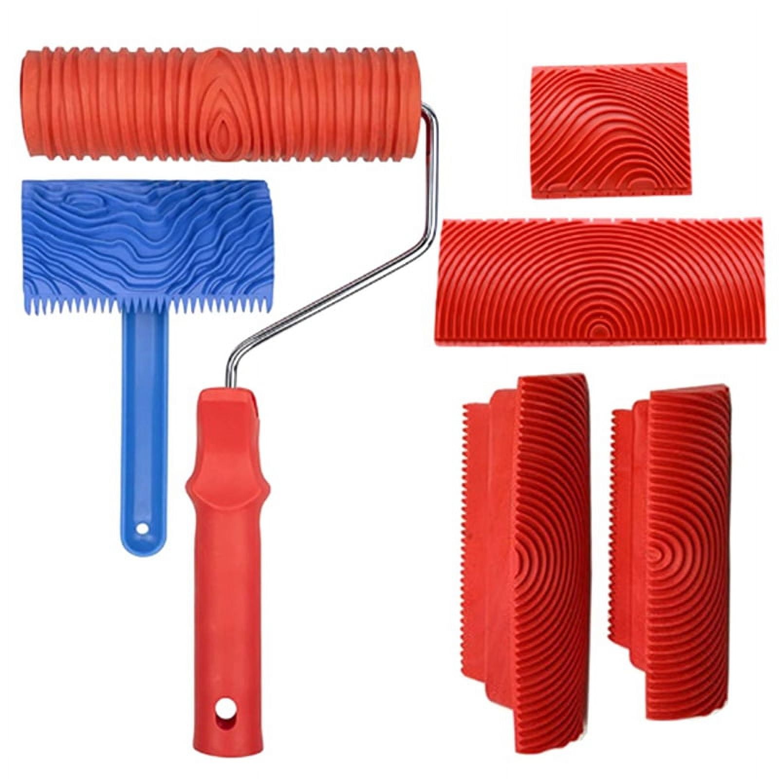 6Pcs Handheld Wood Grain Tool,Art Paint Red Wood Grain Tool Grain ...