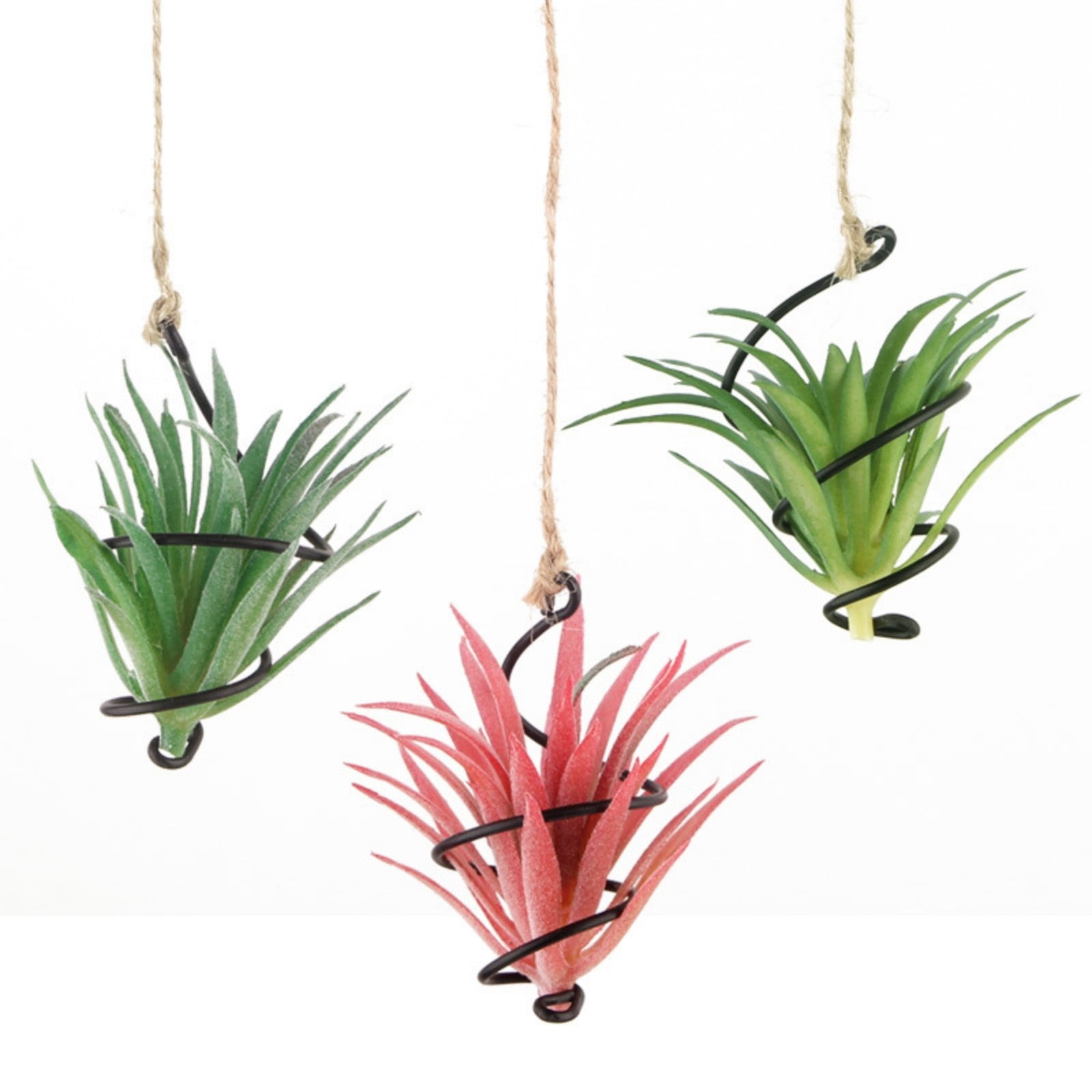 6Pcs Hanging Air Holders Set Adjustable Jute Rope Hangers Spiral ...