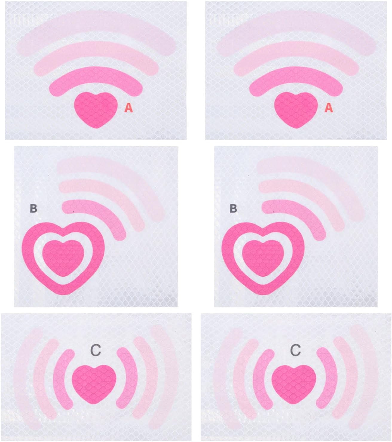 6Pcs Heart Car Sticker Self Adhesive Car Decals Heart Stickers ...