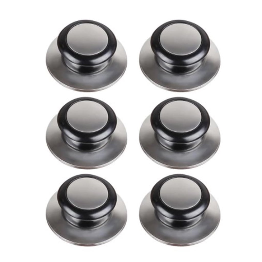 6Pcs Heat Resistant Pot Pan Lid Circular Knob Universal Stainless Steel ...