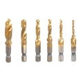 6Pcs High Speed Steel Composite Tap Drill and Tap Drill Bit Integrated ...