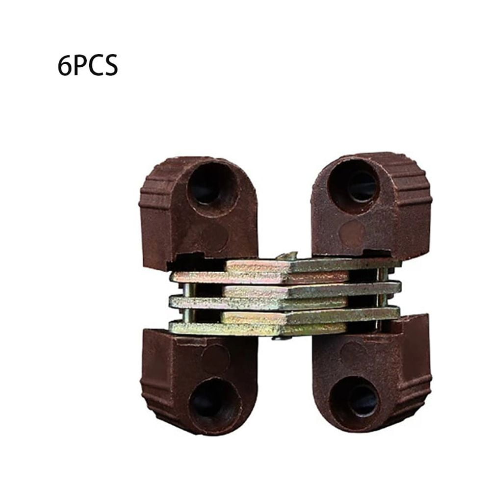 6PCS Invisible Folding Door Cross Hinges Concealed Plastic Hinges ...