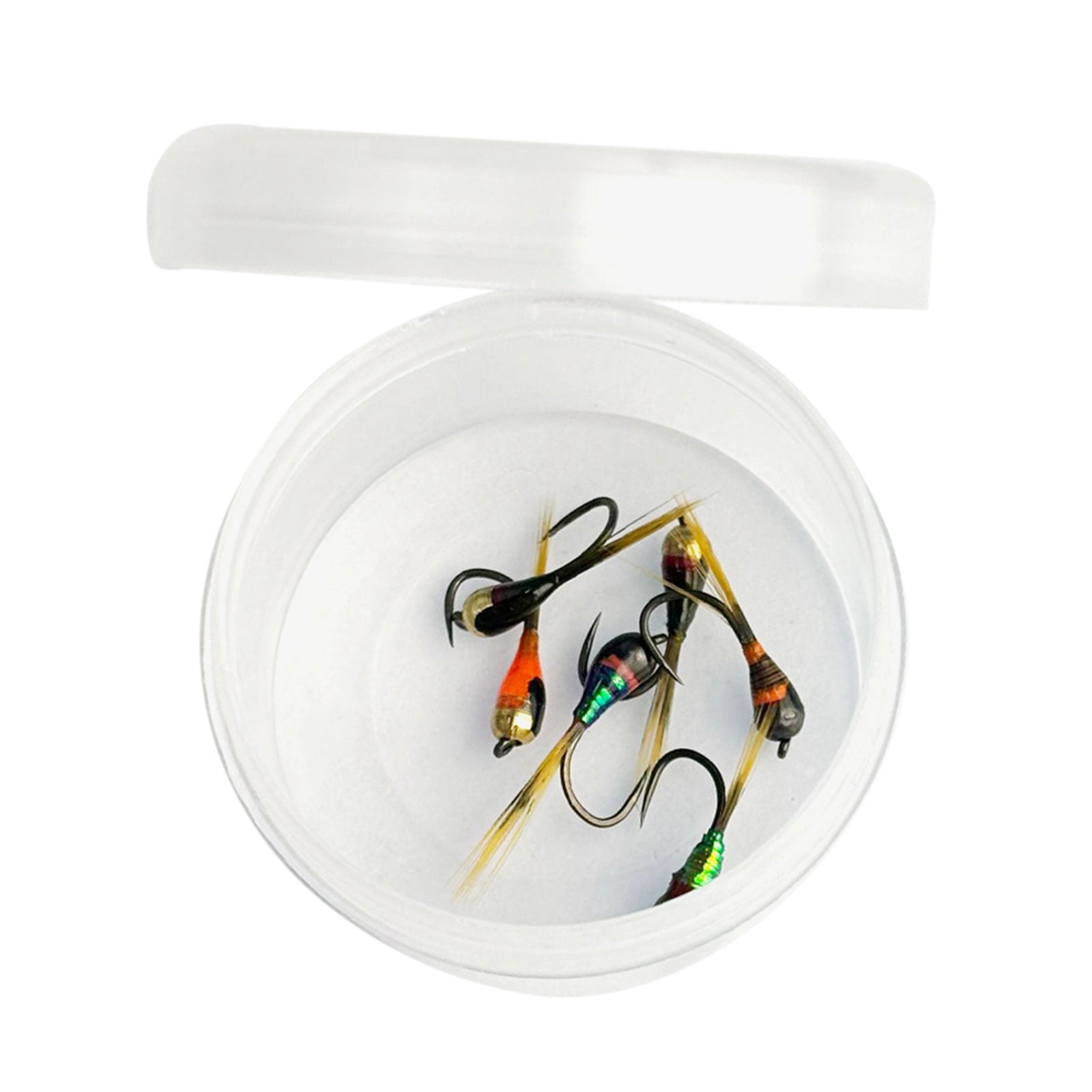 6Pcs Ice Fishing Lures Artificial Fast Sinking Beads Fishing Fly Metal ...