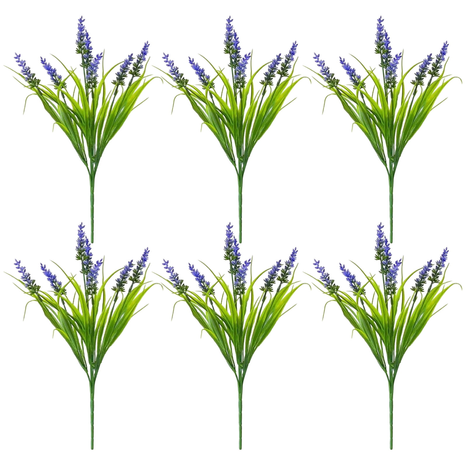 6Pcs Indoor Artificial Flower Lavender Pick, Gradient Color, Home Vase ...