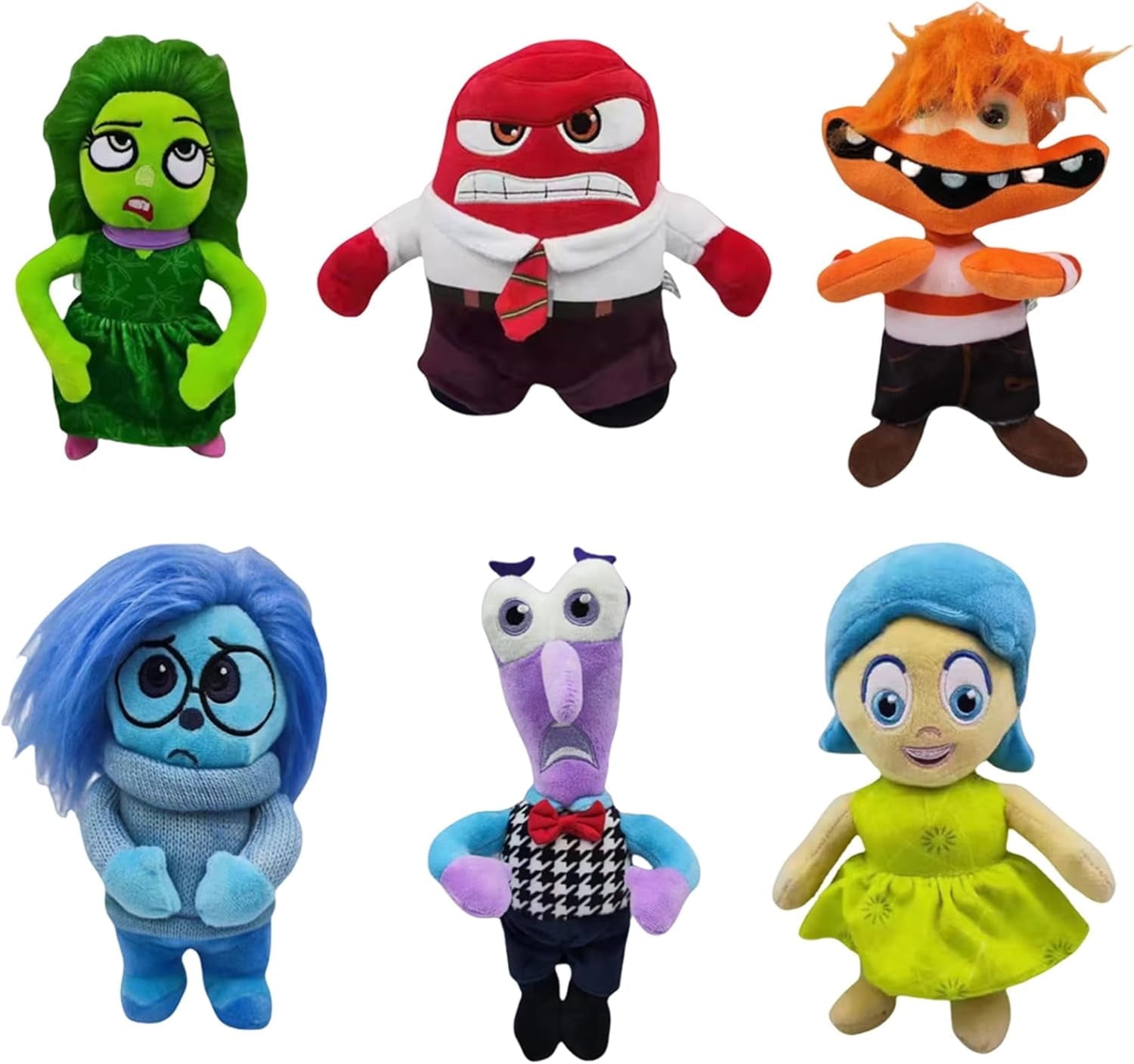 6 Set Inside Out 2 Plush, 8.6 Inch Inside Out Series Stuffed Plushies ...