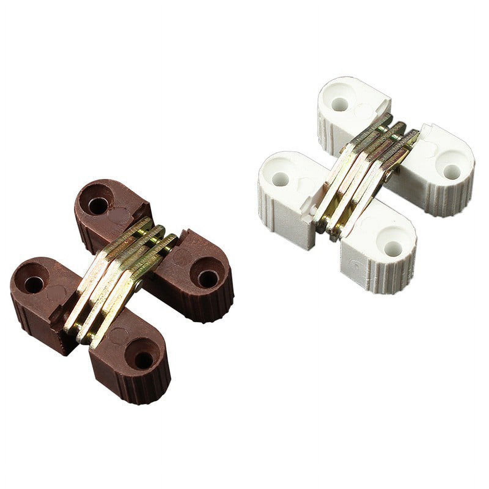 6Pcs Invisible Folding Door Cross Hinge Plastic Invisible Concealed ...