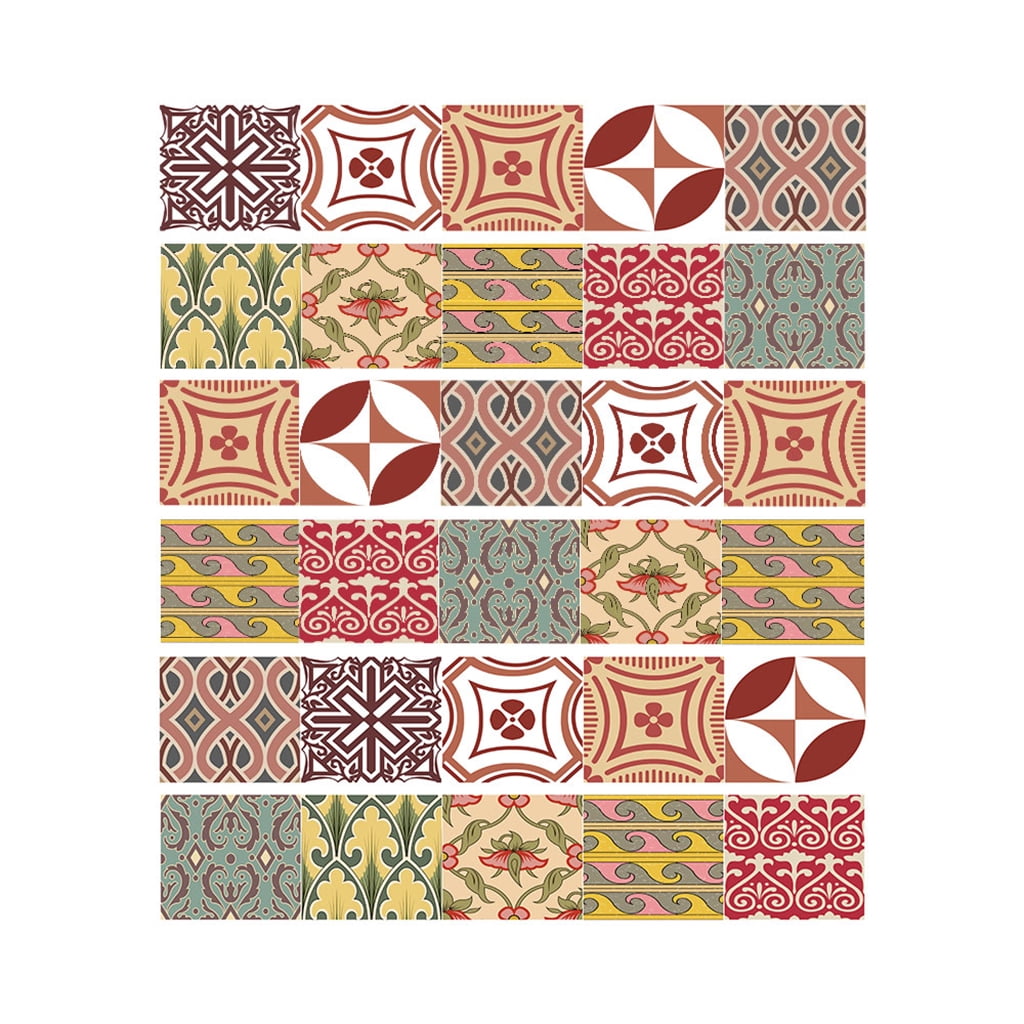 6Pcs Irregular Pattern Tile Floor Stair Sticker Bathroom Kitchen Decor ...