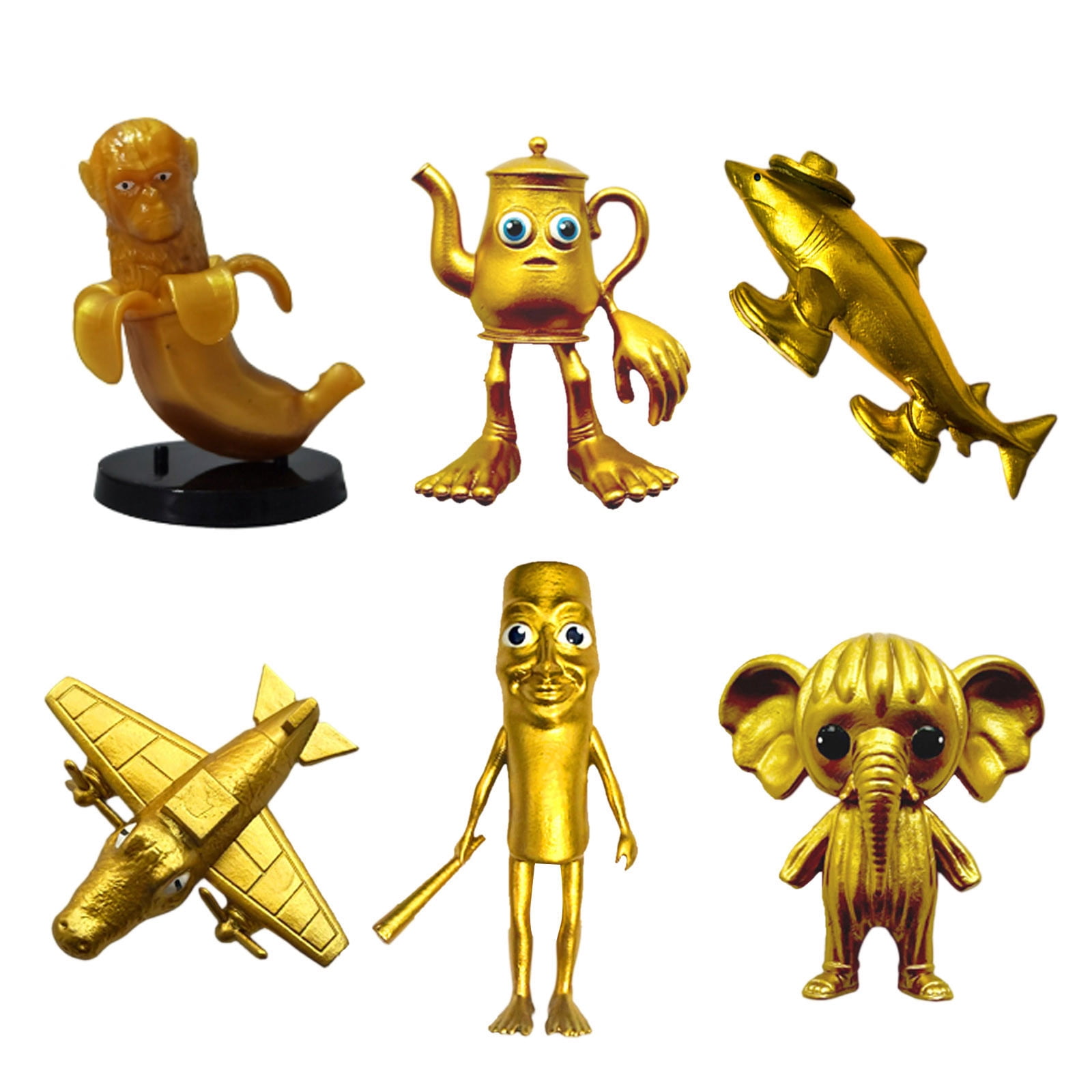 6Pcs Italian Brainrot Figures Toy, Shark Tung Tung Tung Sahur ...