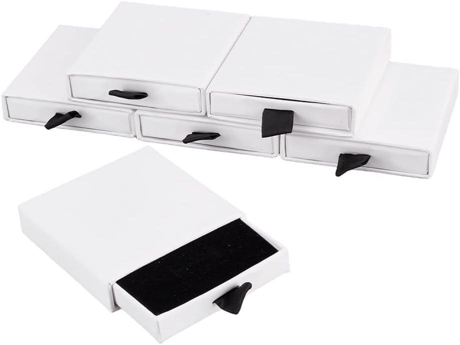 6Pcs Jewelry Gift Box 3.15x2.72x0.67 Inch Pull-Out Storage Case Empty ...