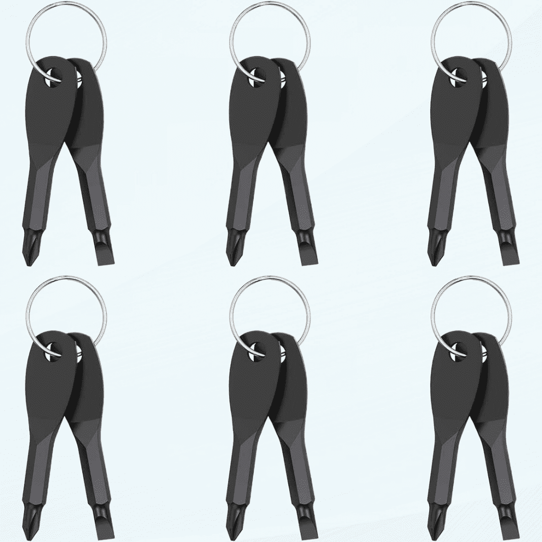 6Pcs Keychain Screwdriver Set, Portable Screwdriver Keychain Tool ...