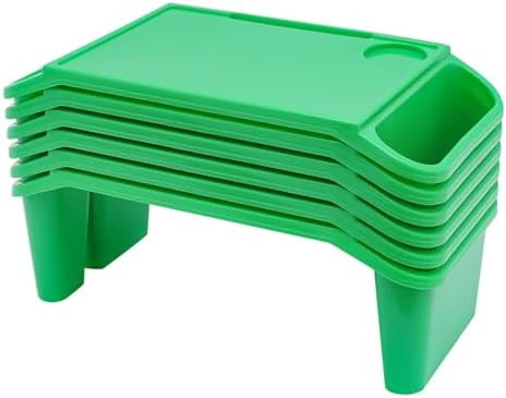 6Pcs Kids Lap Desk Tray, Plastic Breakfast Laptop Trays with Side ...