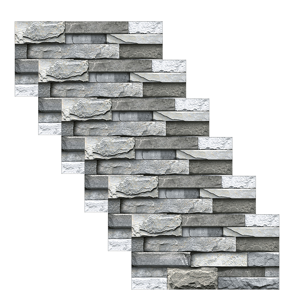 6Pcs Kitchen Tile Stickers Backsplash Tiles Self-Adhesive Tile Stickers ...