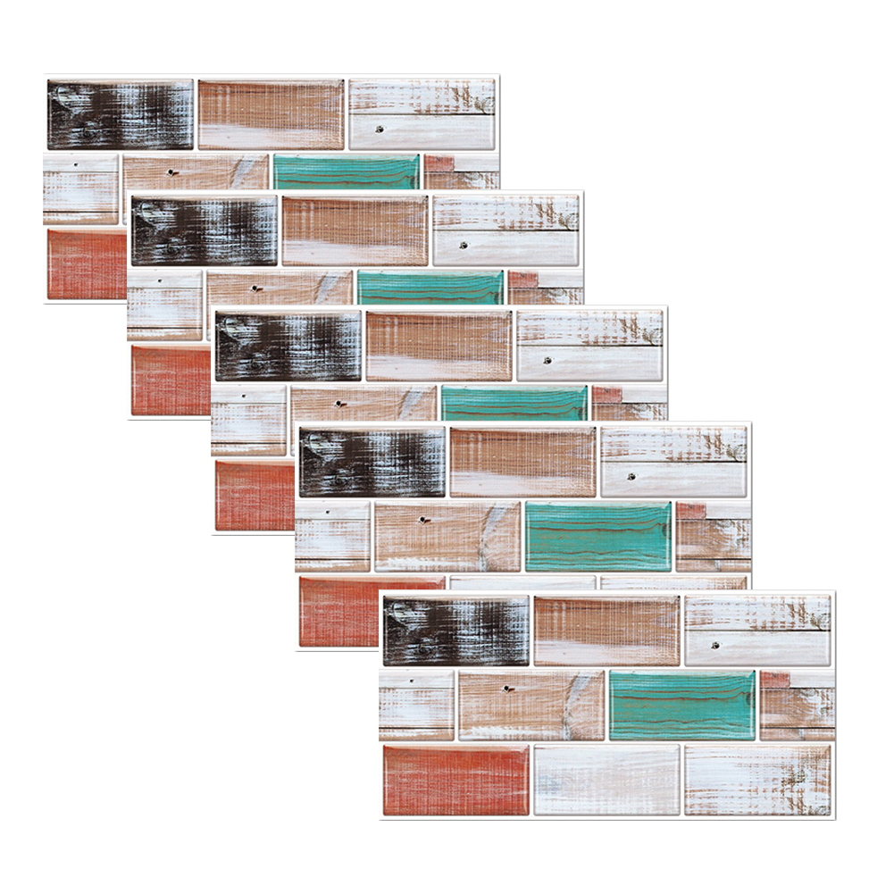 6Pcs Kitchen Tile Stickers Self-Adhesive Tile Stickers Oil Stain ...