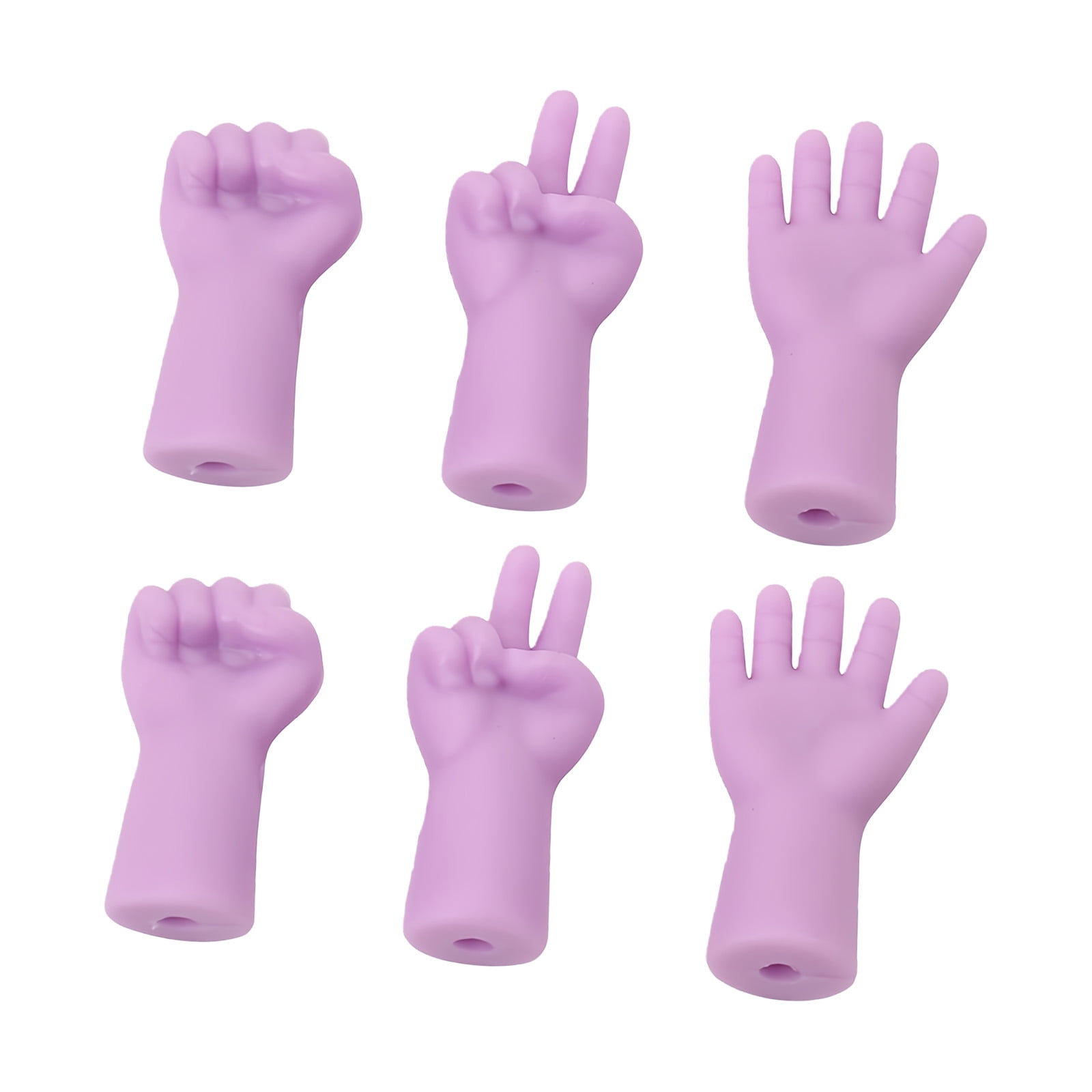 6Pcs Knitting Needle Point Protectors Hand Shape Needle Tip Stoppers ...