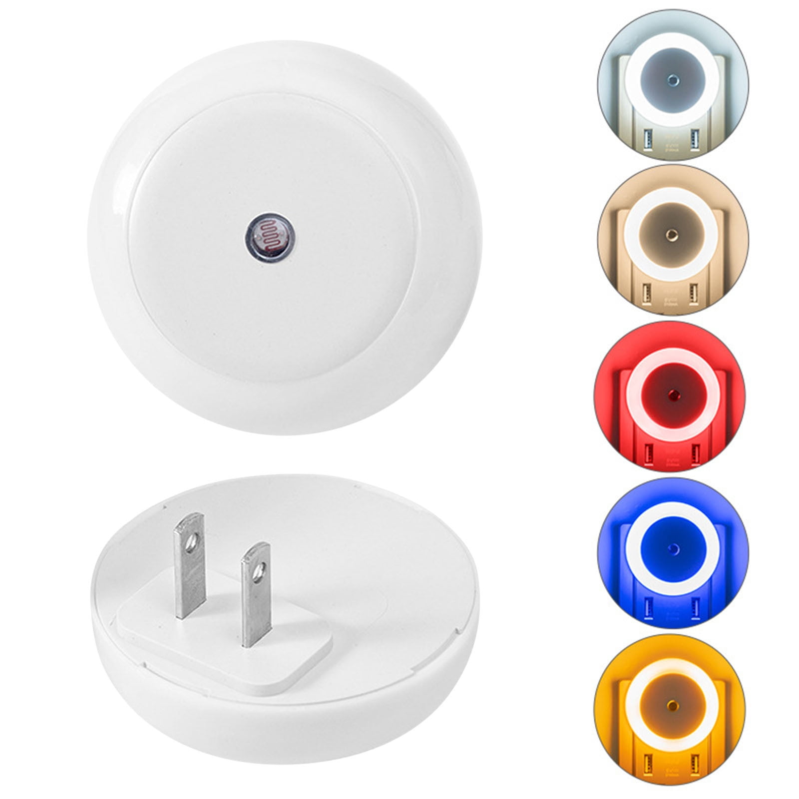 6Pcs LED Night Lights Plug into Wall 6 Packs,Dusk-to-Dawn Light Sensor ...