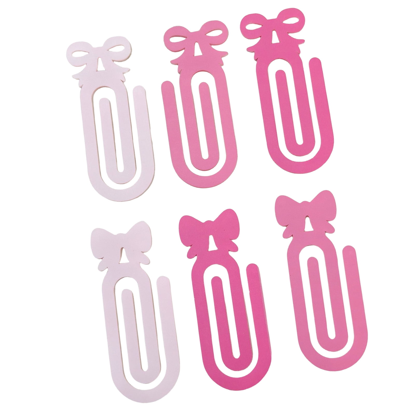 6Pcs Large Acrylic Paperclip Bookmarks Decorative Page Marker Clip ...